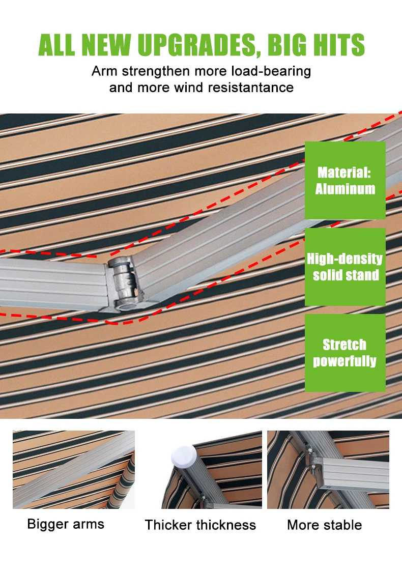 Outdoor Manuel Aluminum Window Awning Balcony Retractable Awning ...