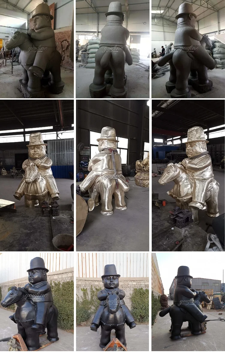 High Quality Famous Fernando Botero Bronze Sculpture Fat Men Statue ...