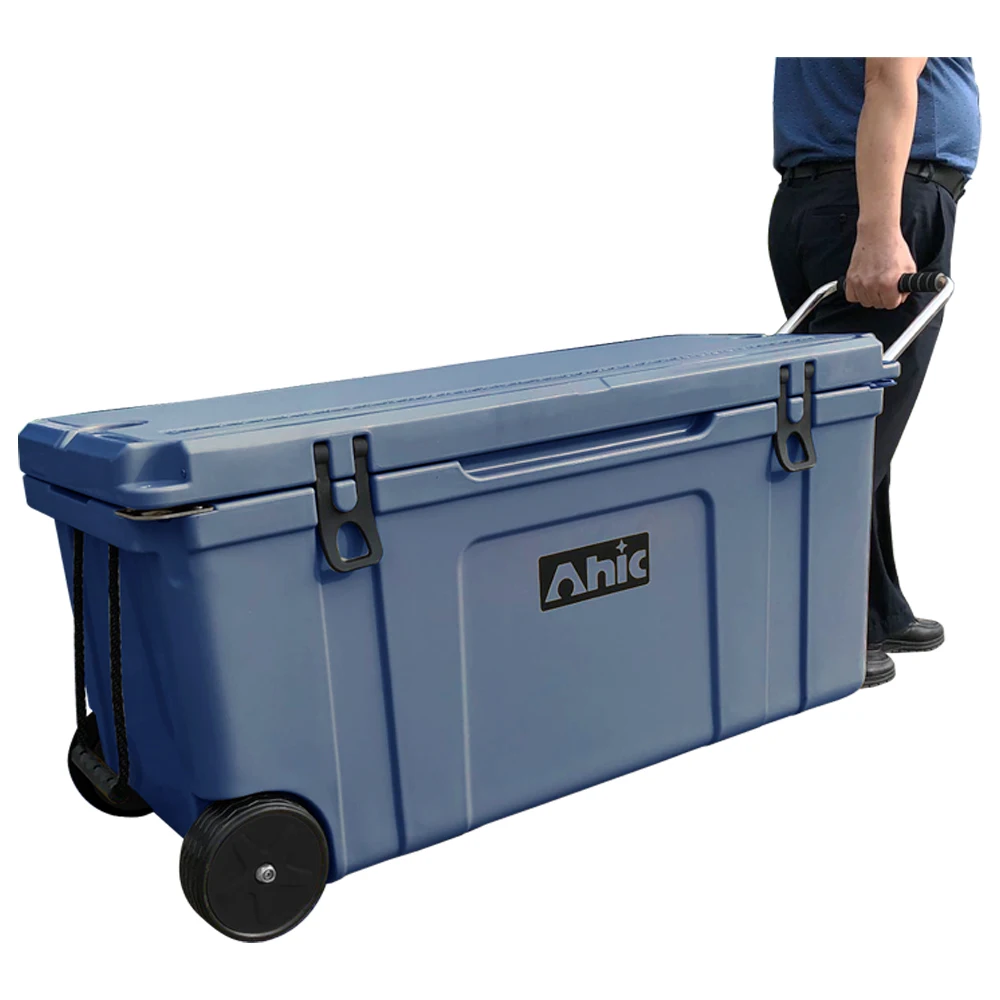 Large Capacity Ice Box Rotomolded Plastic Ahic Wheeled Cooler - Buy ...