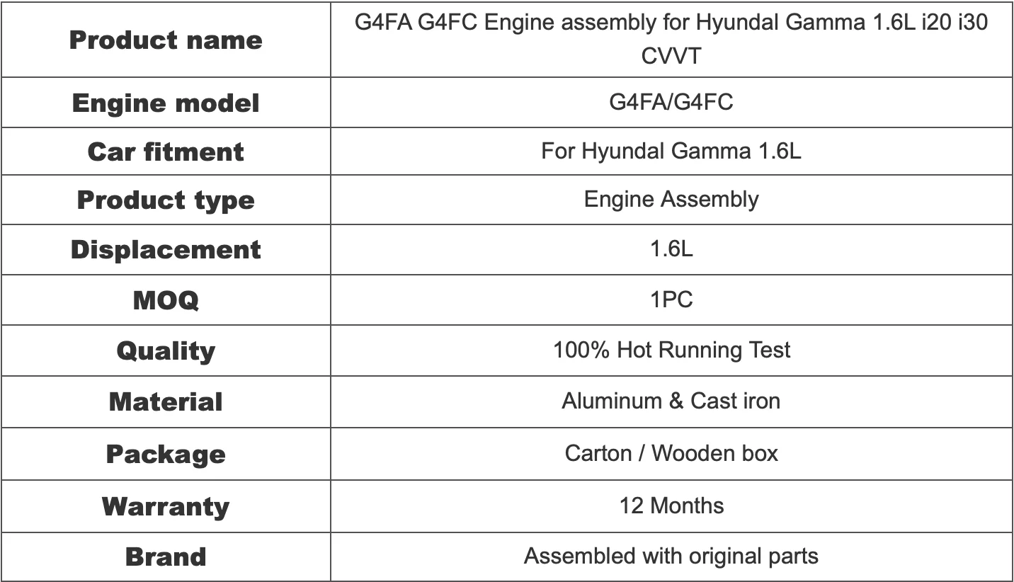 Brand New G4fa G4fc G4fg G4fj G4kd G4kf G4ke G4kh G4kj Bare Engine For ...