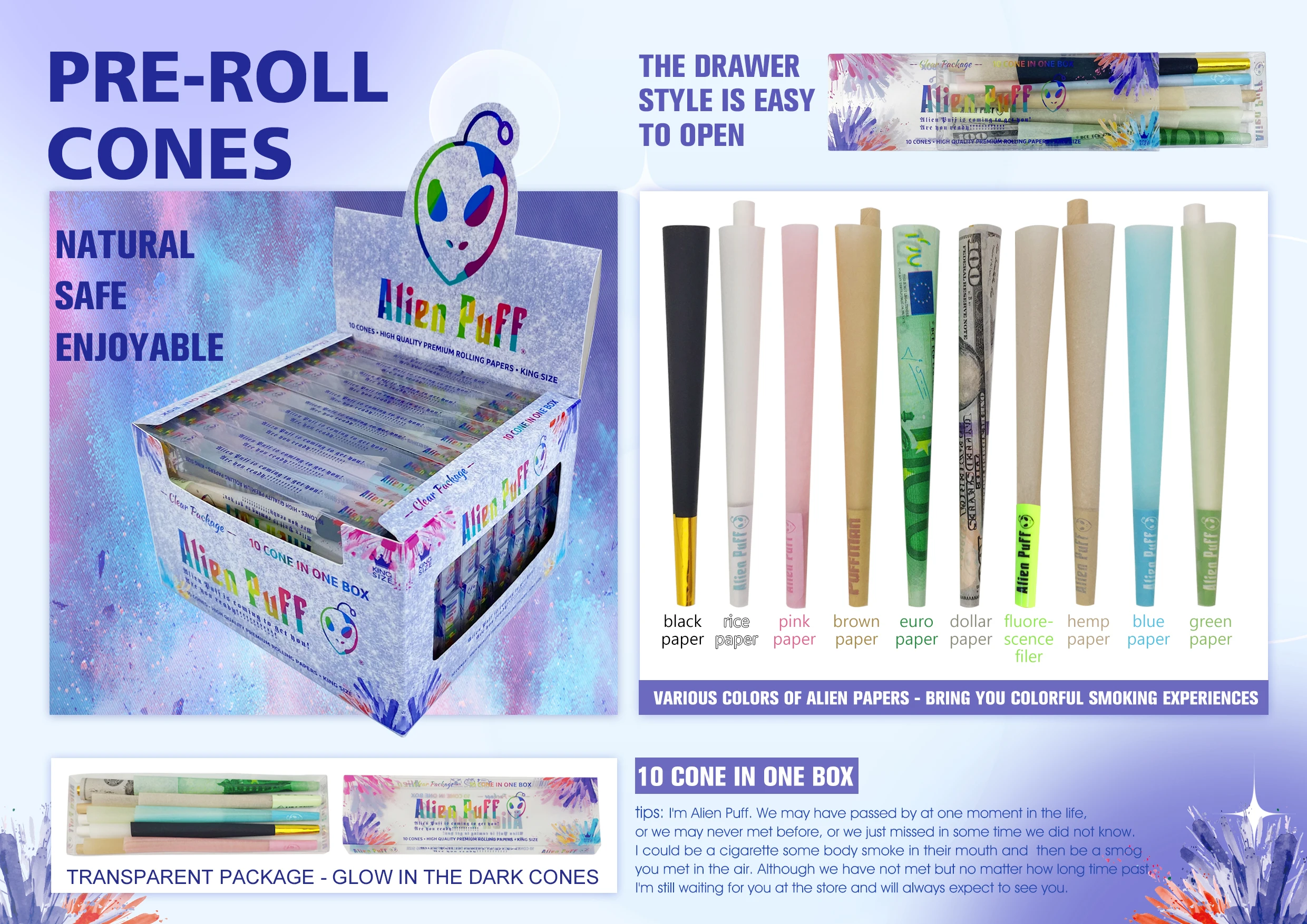 Custom Oem Logo Natural Organic Smoking Rolling Paper Pre Roll Paper ...