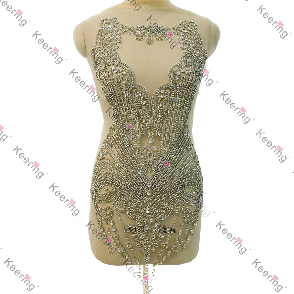 Wdp-448 Attractive Full Body Rhinestone Bodice Applique All Handmade ...
