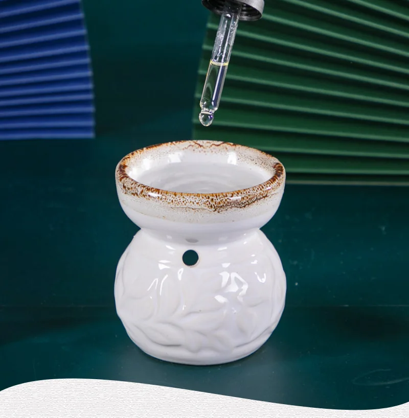 Ceramic Tea Light Holder Aromatherapy Essential Oil Burner Wax Warmer ...