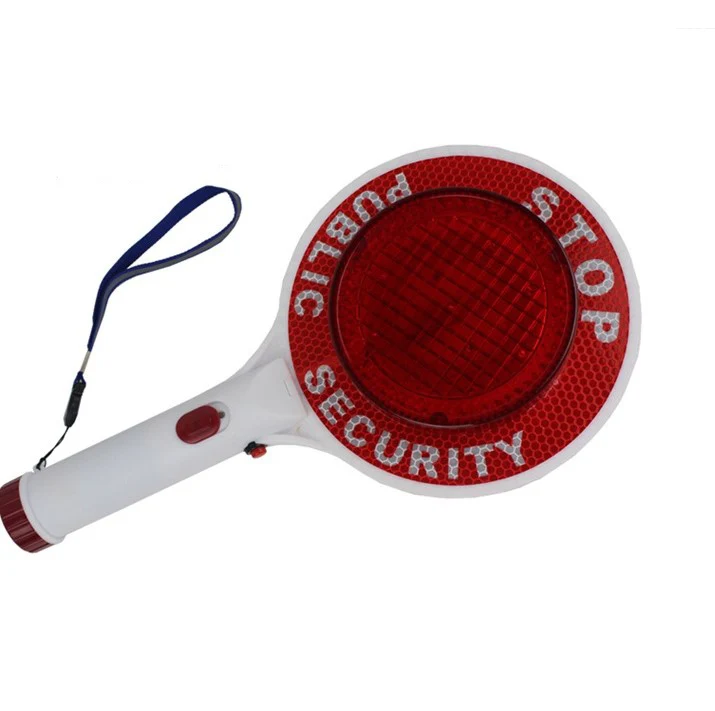 Rechargeable Stop Sign Board Hand Held Stop Sign Led Red Plastic ...