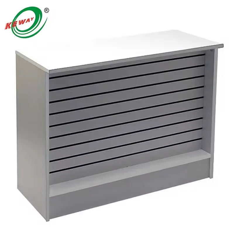 Retail Shop Store Mdf Melamine Slatwall Panel Board Shop Table Cash ...