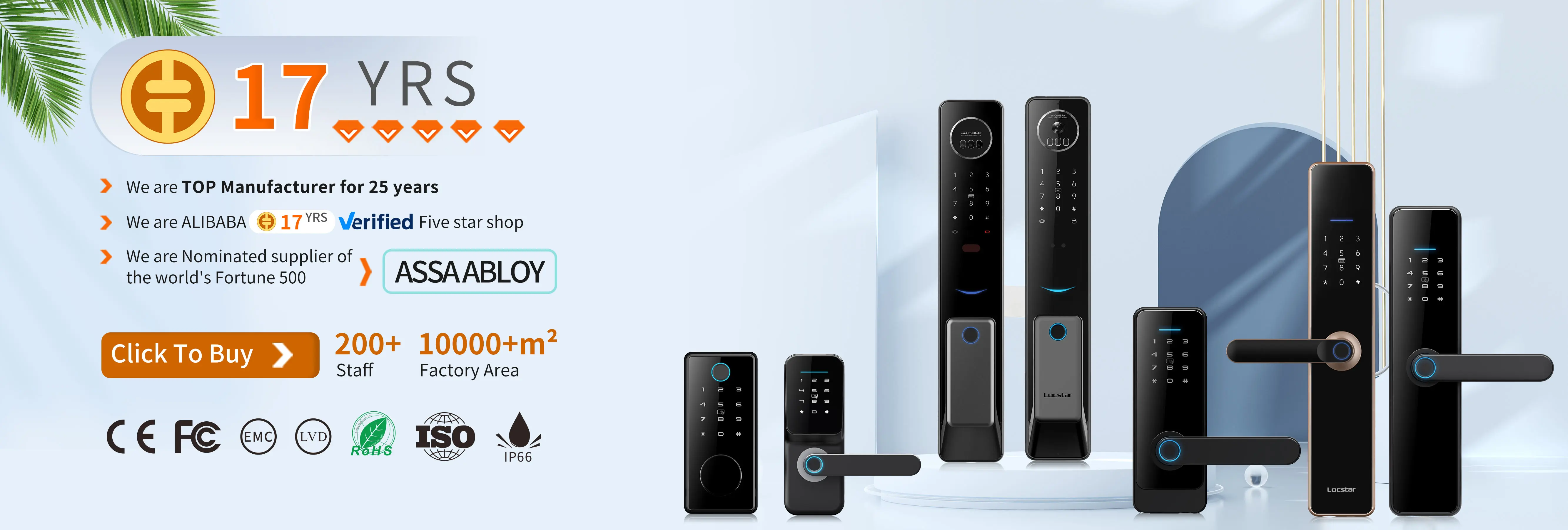 Locstar 3d Face Recognition Smart Fingerprint Digital Safe Door Lock ...