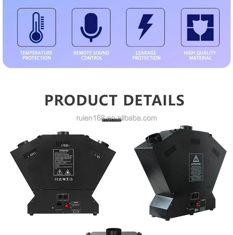 Stage 300W Fire Flame Machine Spray Colorful 3 Meters High Flame Two ...