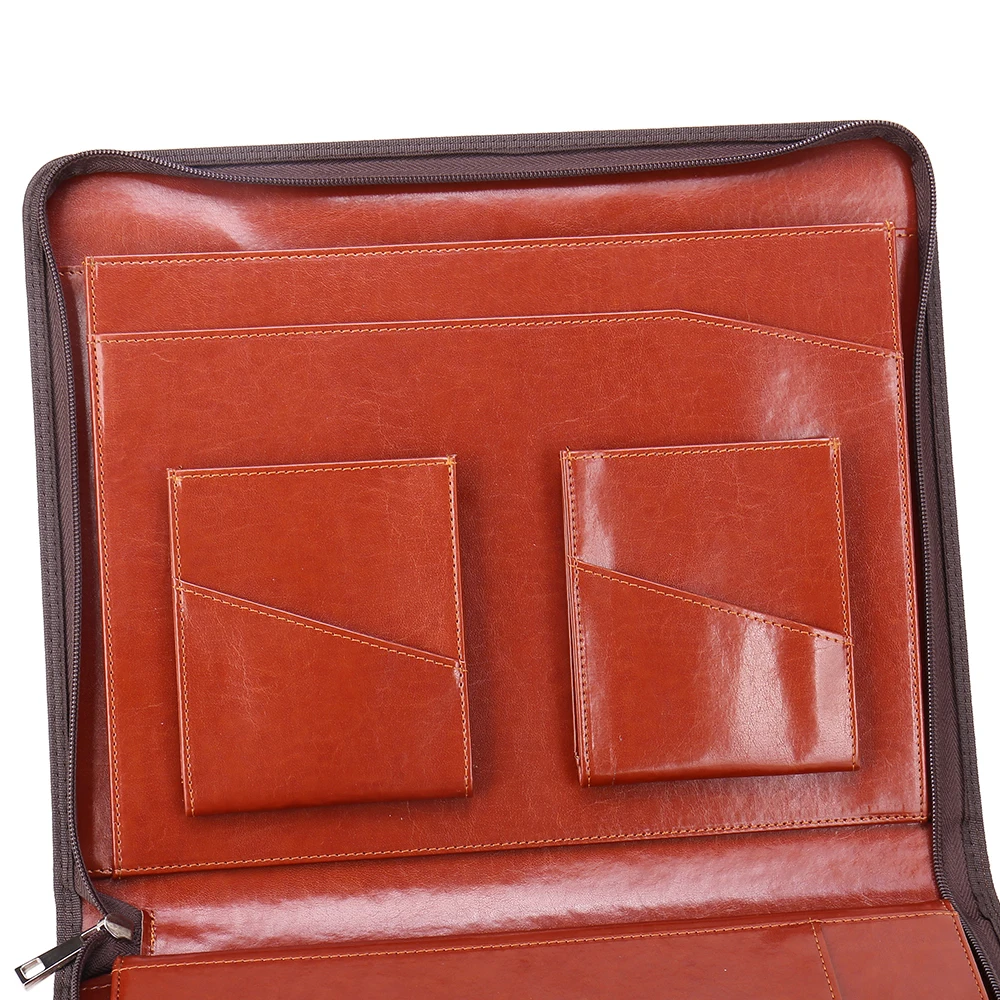Premium Leather Tri-Fold Presentation Folder Custom Logo for iPad Case ...
