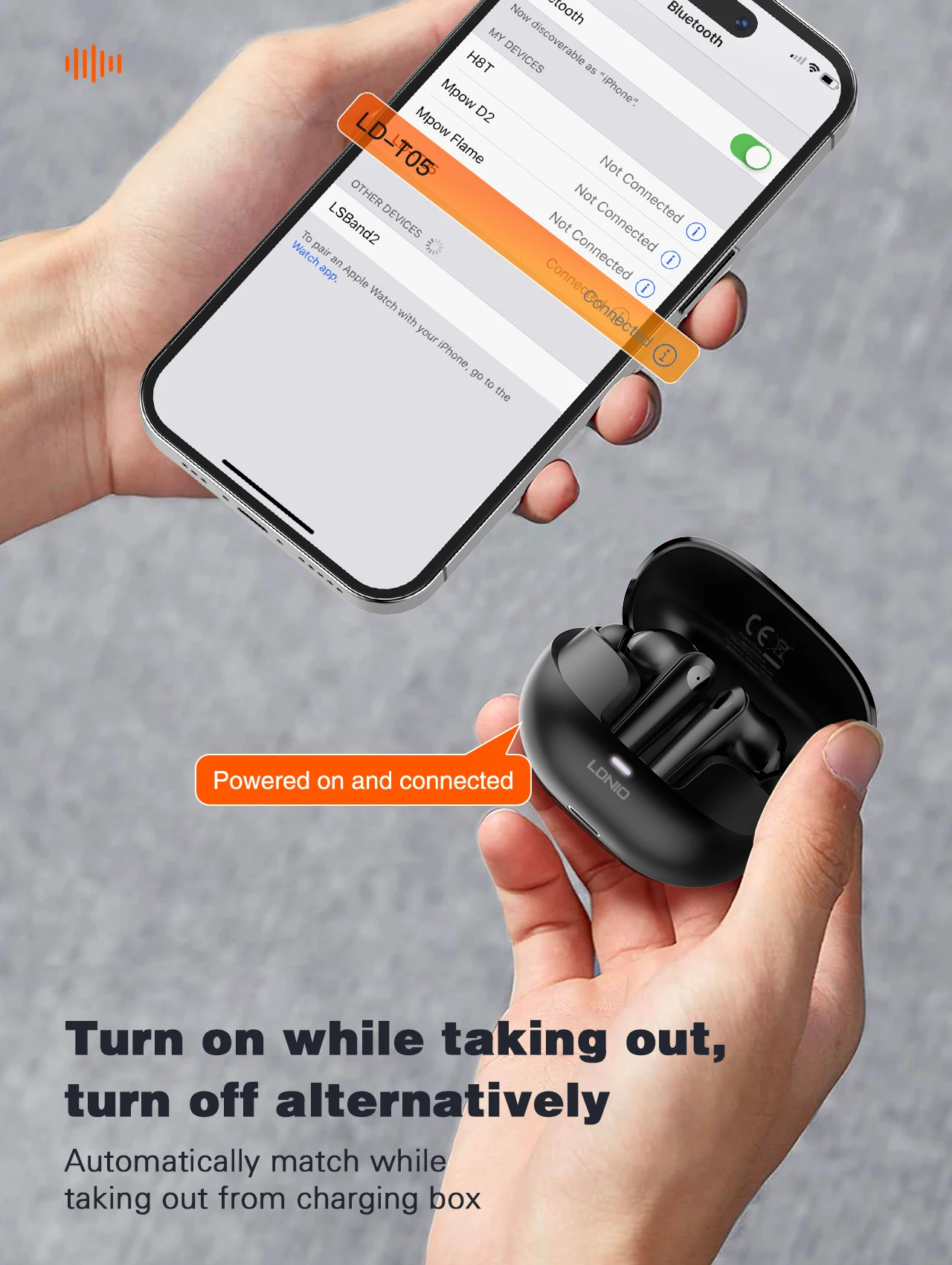 LDNIO T05 TWS Boat Earbuds - Wireless Noise Cancelling Headphones