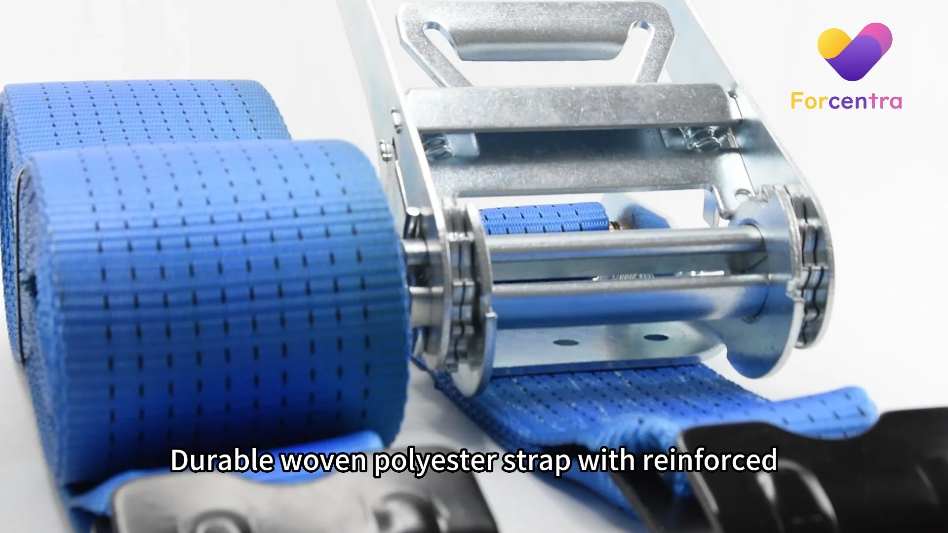 Forcentra Heavy Duty Polyester Cargo Straps Flat Hook Ratchet Tie Down ...