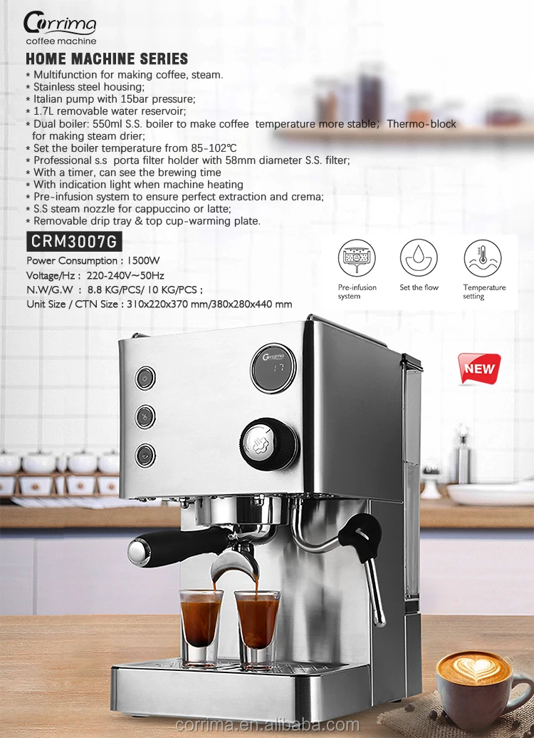 Italian Espresso Coffee 15bar Coffee Maker - Cappuccino