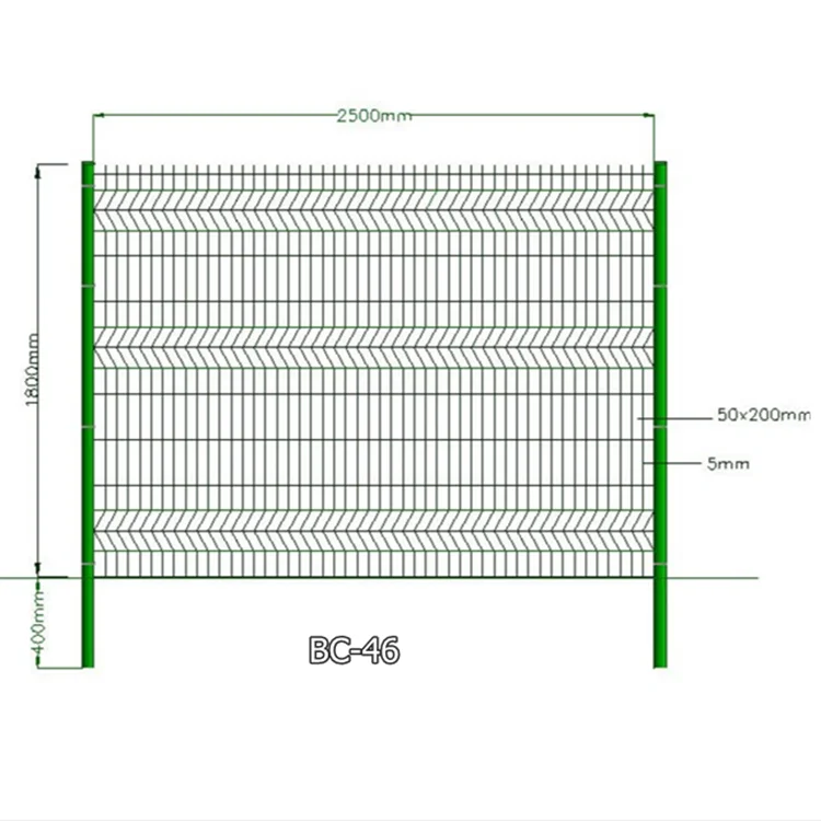 Metal Garden Fence Triangle Fence Panel Hot Galvanized Steel 3d PVC V Triangle Bending Curved ...