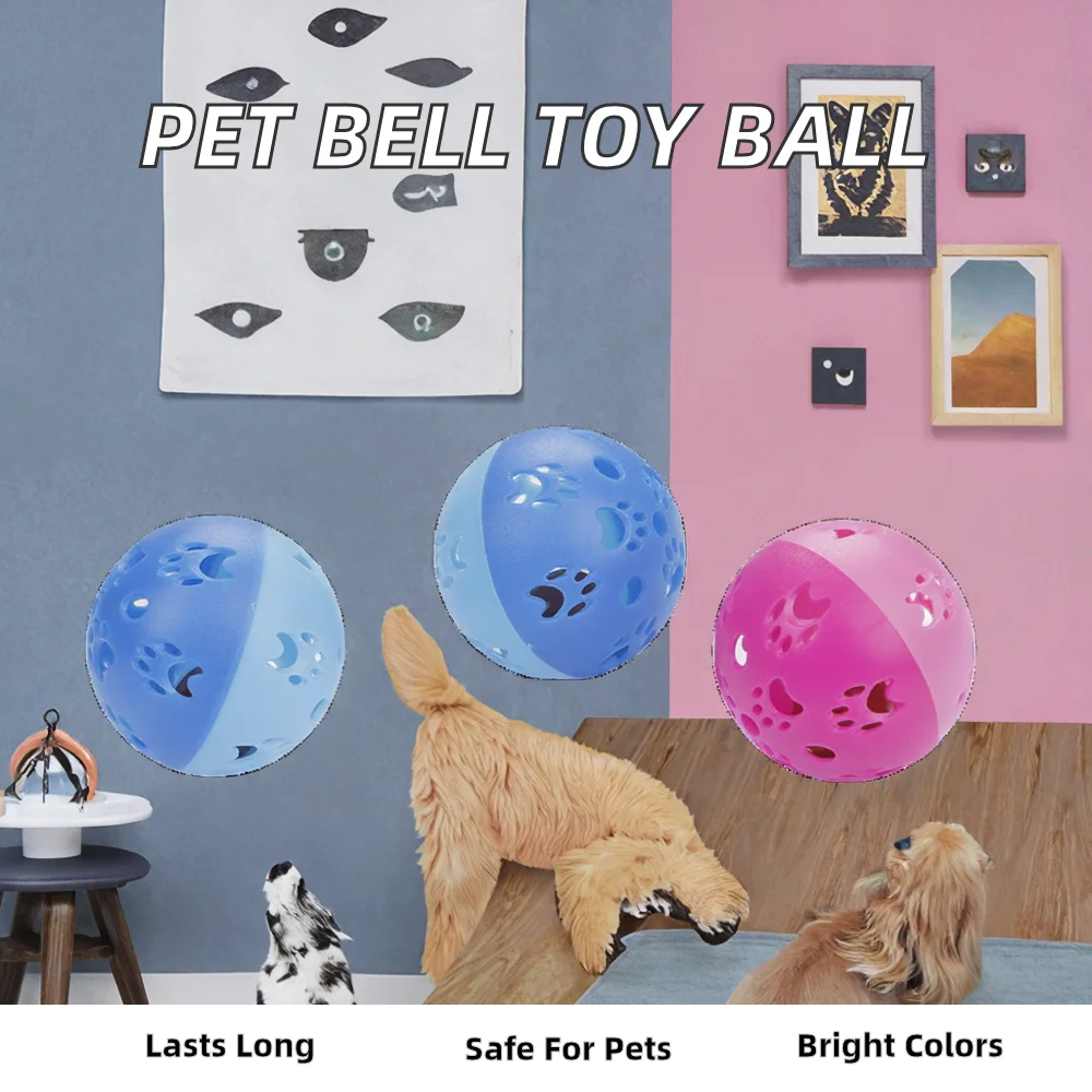 Lovely 5cm Tinkle Bell Bal Plastic Toy Ball Different Colours Cat and ...