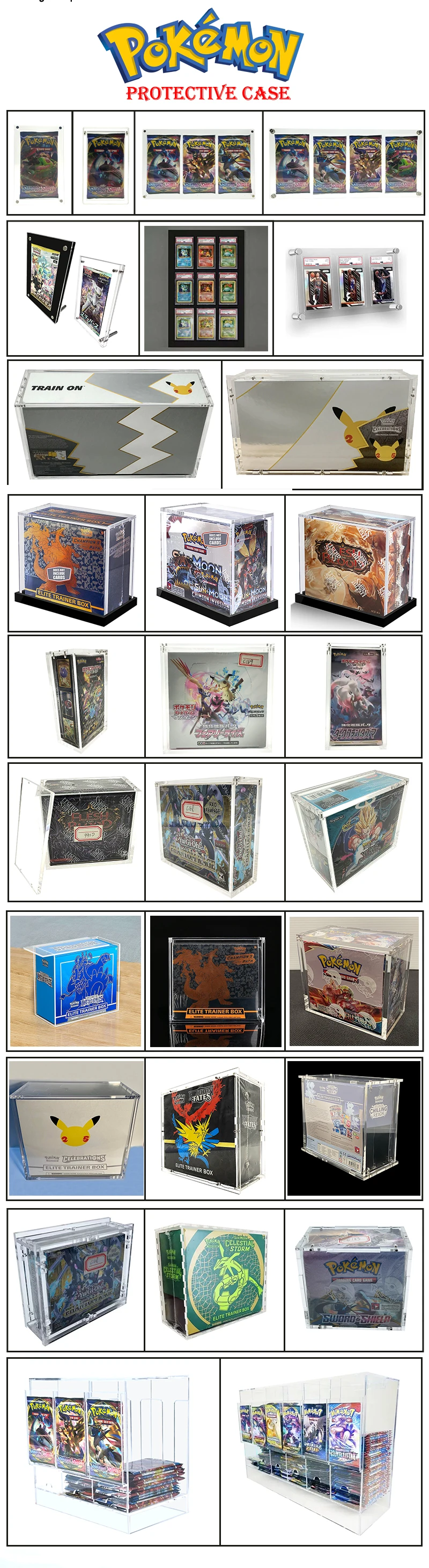 Acrylic 151 Elite Trainer Box Etb Upc Bb Yugioh Display Pokemon Mtg Tcg ...