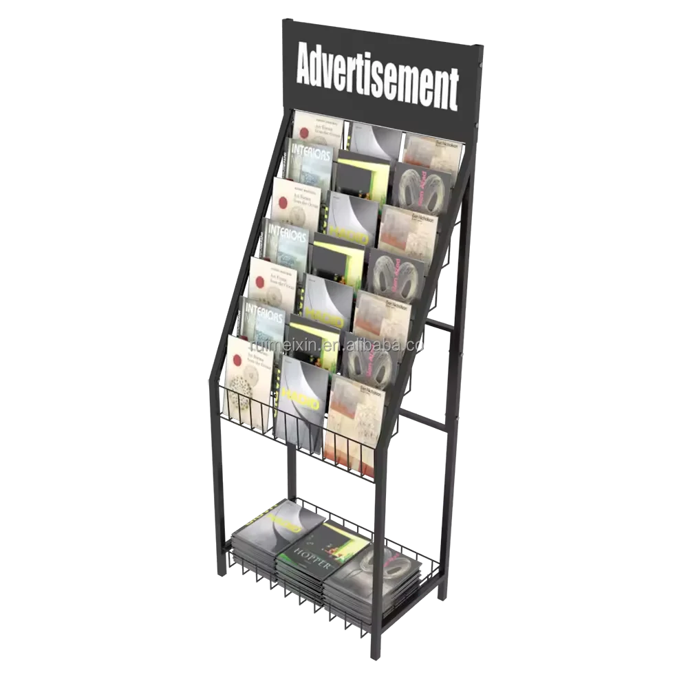 Book Rack for Bookstore - Metal Comic Books Storage Racks