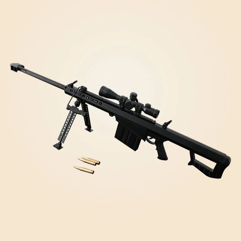Assembly Barrett M82a1 Gun Model M4a1 Ar18 Black 1:3 Metal Model Gun ...
