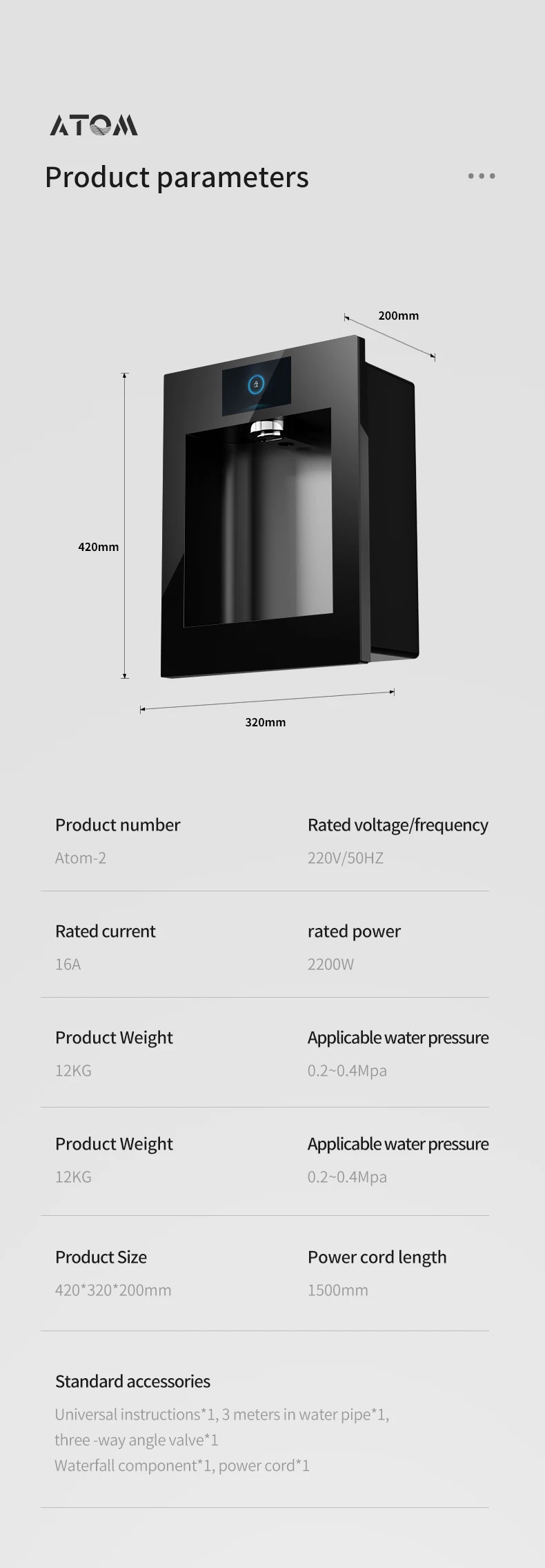 Built-in Stainless Steel Intelligent Desktop Water Dispenser Smart ...