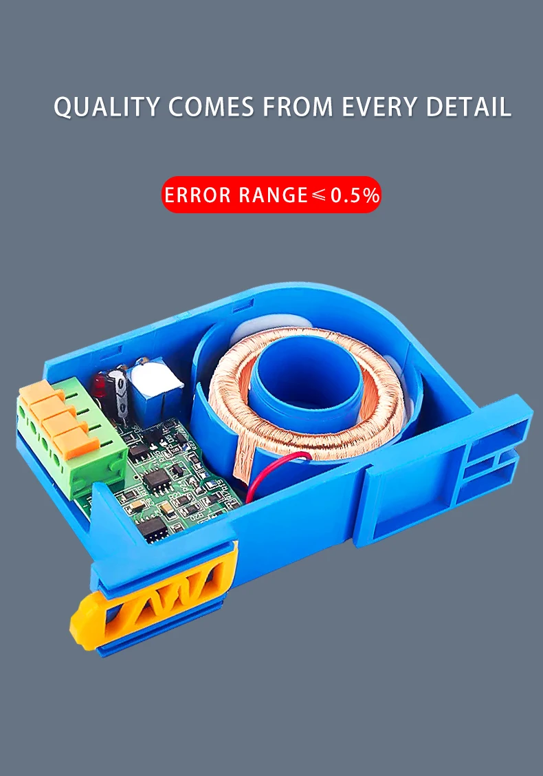 AC and DC Current Transmitter 4-20mA, RS-485 Hall Sensor Voltage Detection Module 12V/24V Hall ...