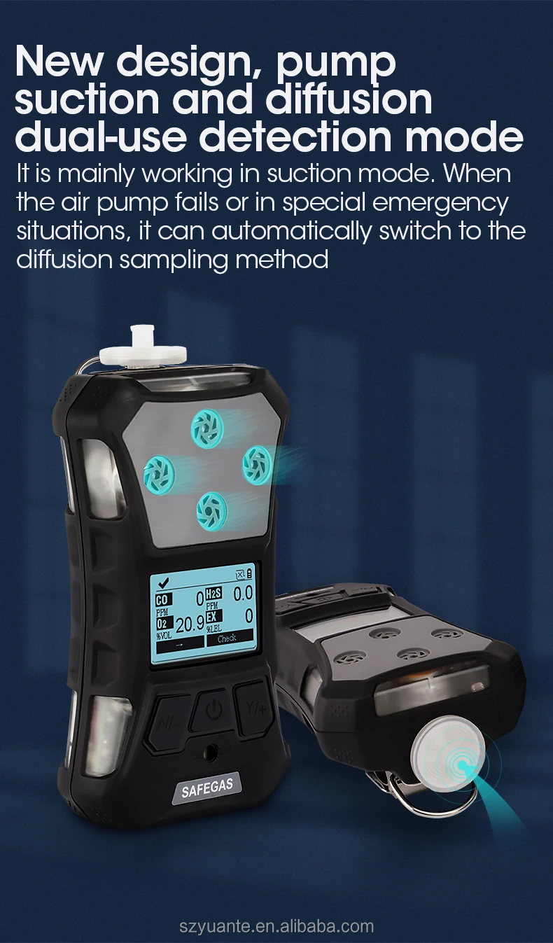 Safegas Gas Detector with Pump - Eto Ethylene Oxide Sensor