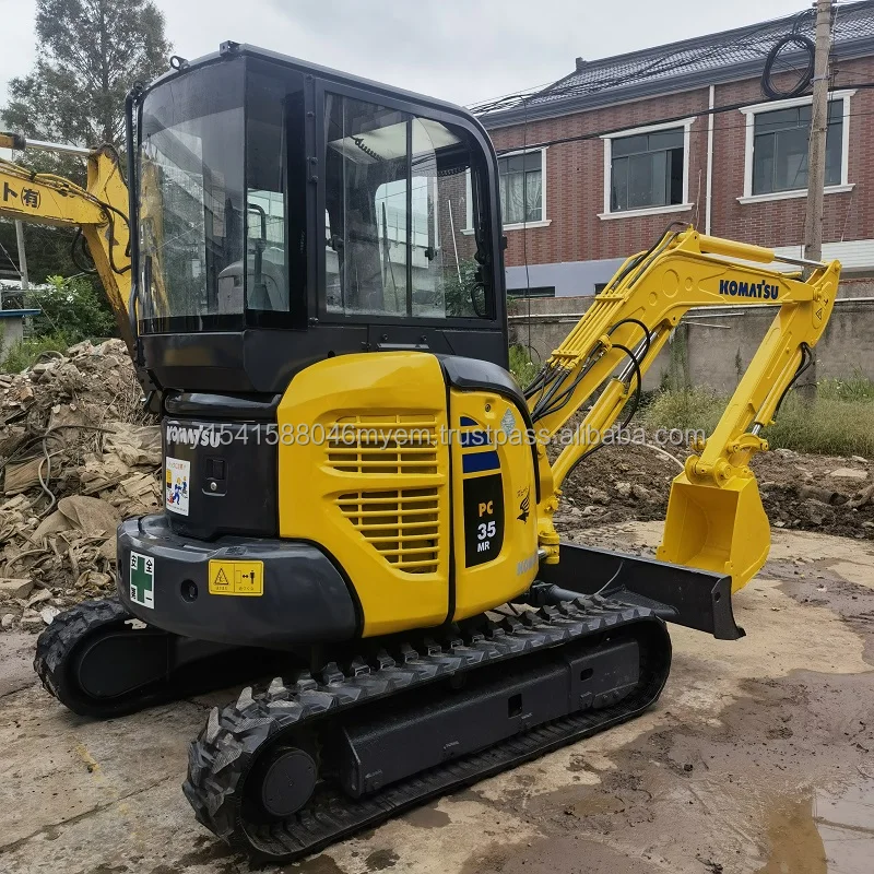 Used Construction Mini Compact Excavator Komatsu Pc35 Pc30 Working For Construction In Good ...