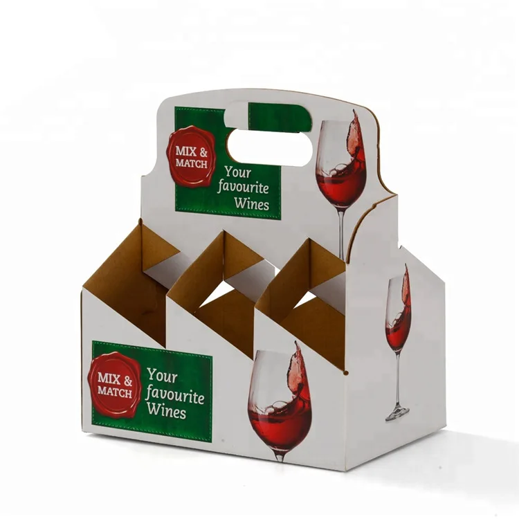 Customized Cardboard Kraft Holder Beverages Bottle Carrier Beer ...