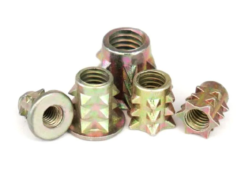 M4 M5 M6 M8 B-Type Barbed Threaded Wood Insert Nuts