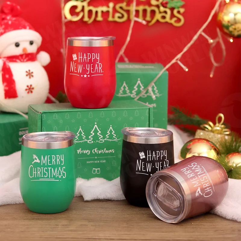 Outdoor Sublimation Rohlinge Weiß Weihnachts geschenk 12OZ Ei Edelstahl ...