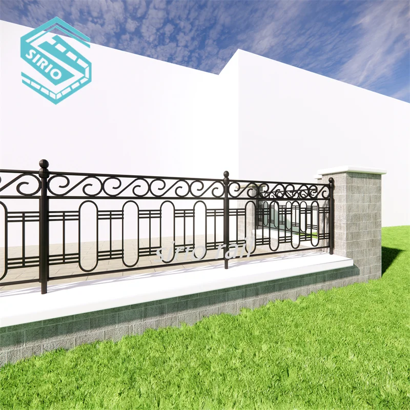 European Style Railing Steel Rods Railing Wrought Iron Balcony Systems ...