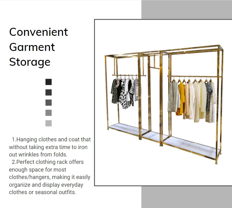 Custom Shop Designs - Elegant Clothing Racks for Retail