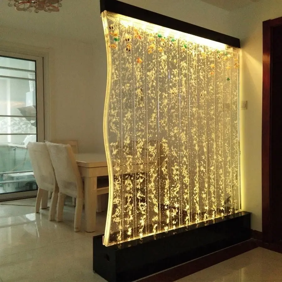 Customized Waterfalls Wall Acrylic Technics Outdoor Bubble Wall Water ...