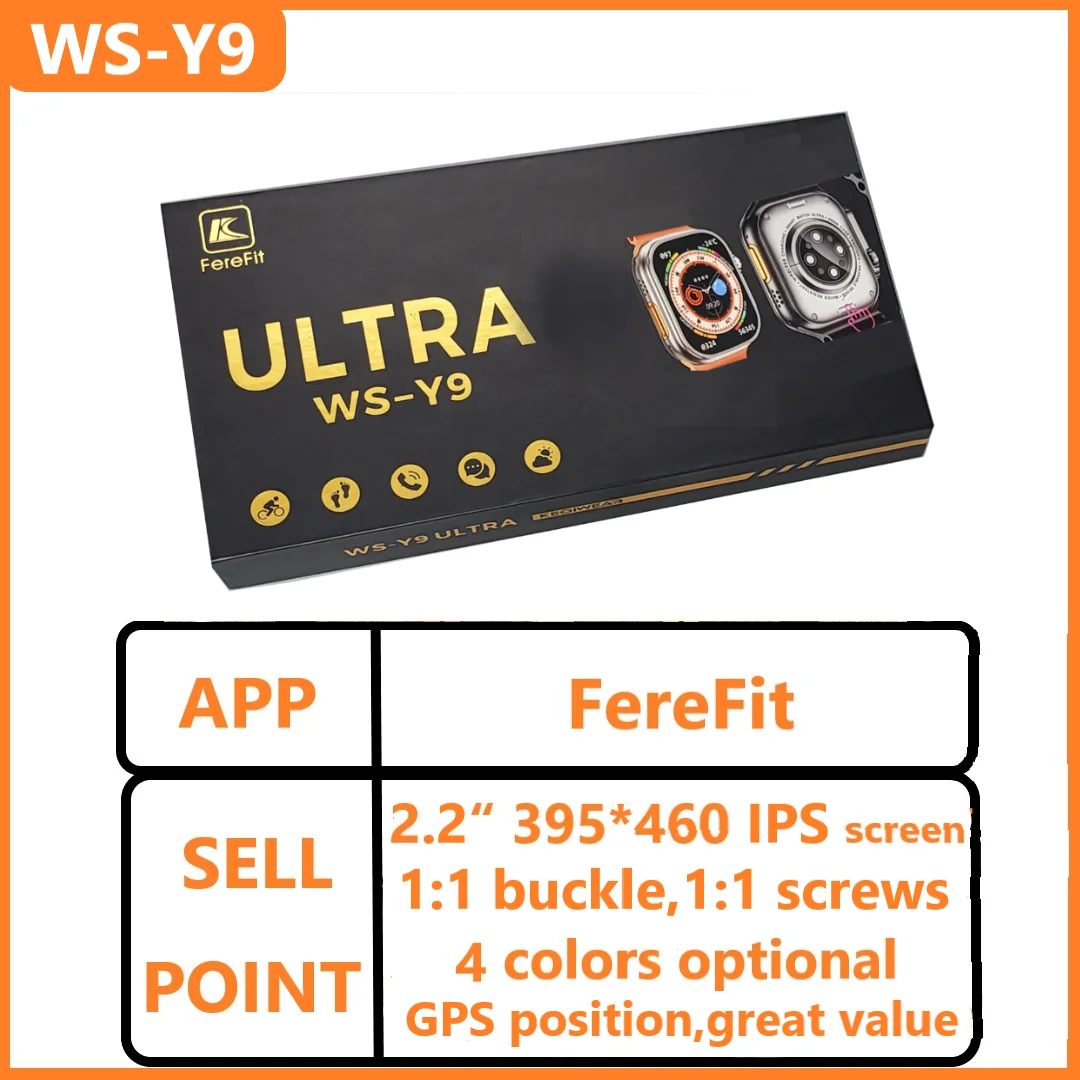Great Value Ws Y9ultra Smartwatch 2.2inch Hd Screen Gps Positioning ...