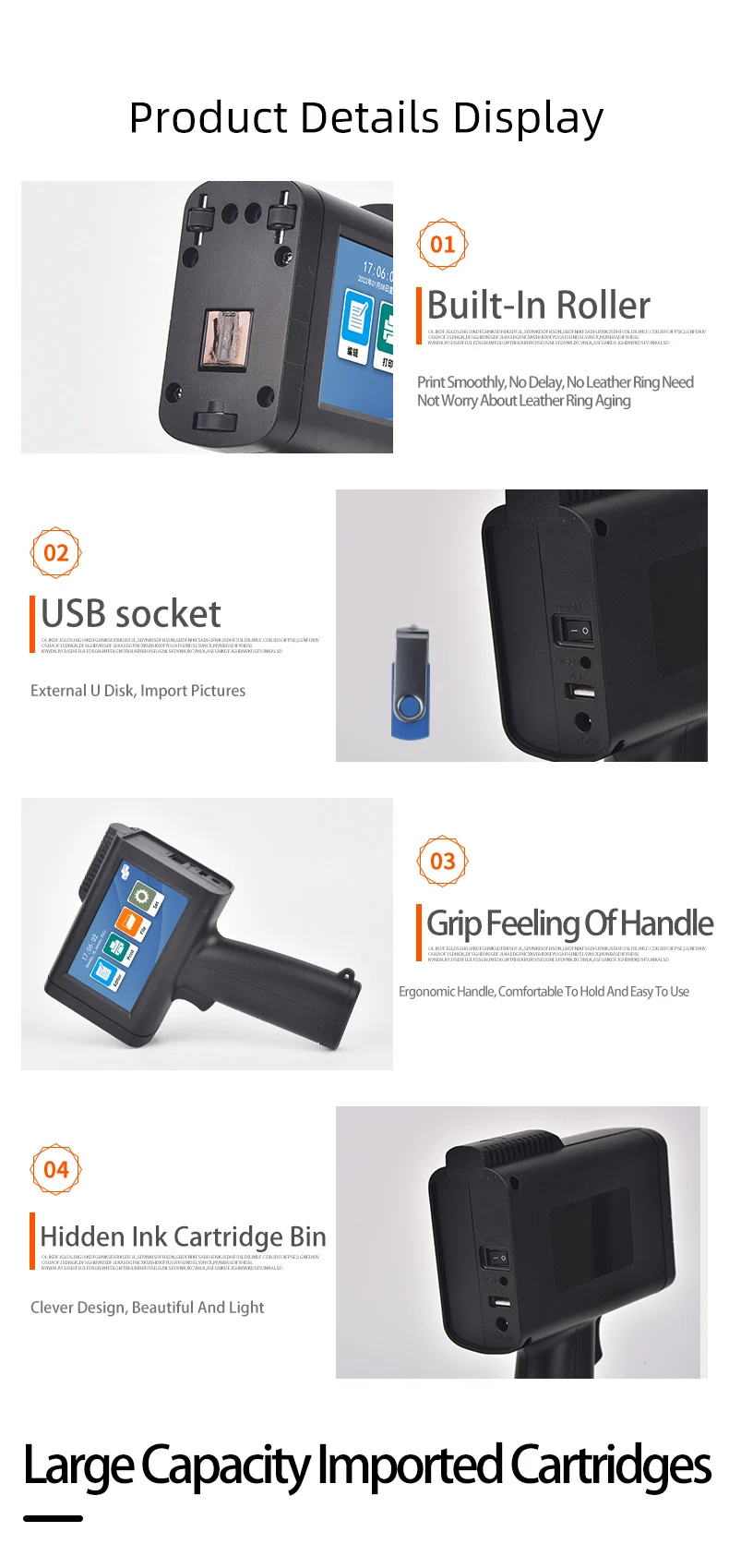 Small Automatic Handheld Printer - Perfect for Cardboard Printing