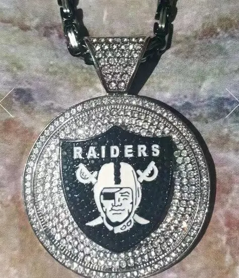 Customized Oakland Raiders Necklace - Cool Enamel Charm