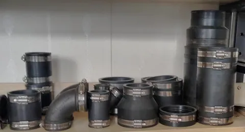 Flexible Couplings Rubber Pipe Joint for Plastic Pipes