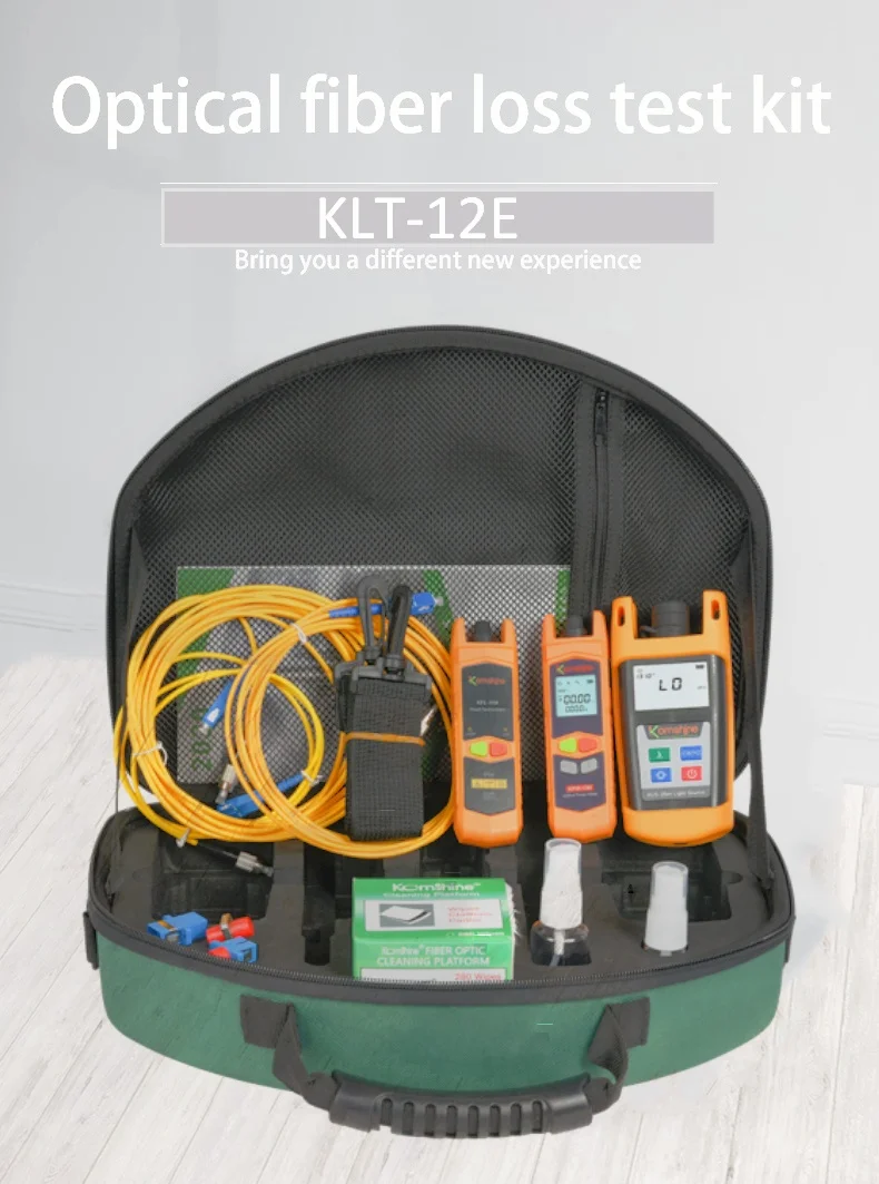 Komshine KLT-12E Optical Loss Test Tool Kit Optic Power Meter Light ...