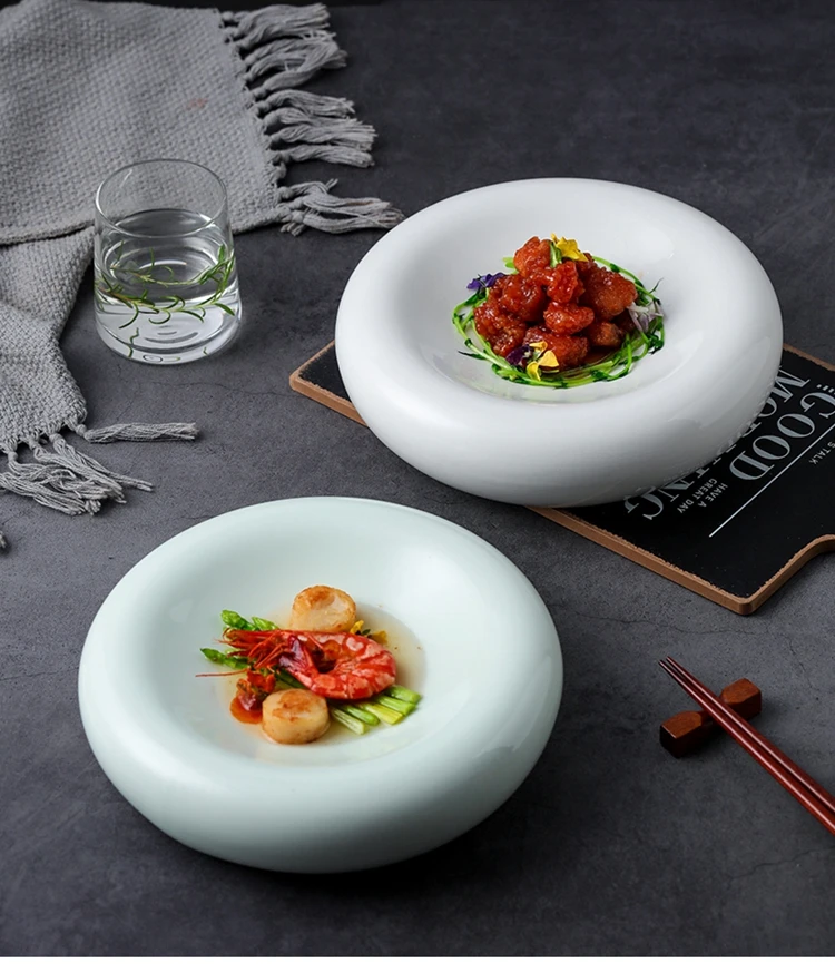 Matte Black Ceramic Dinner Plates - Perfect for Parties