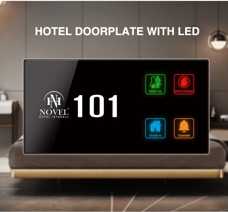 GTD OEM Customization Smart Electronic LED Door Sign With Doorbell ...