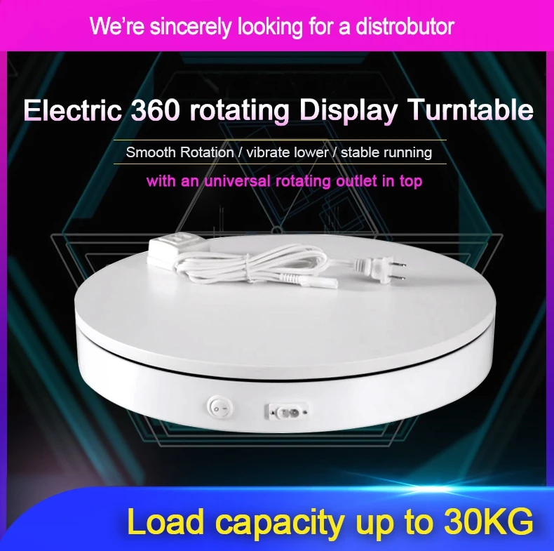Turntable-bkl 16in 3d Electric Display Turntable With Rotating Outlet ...