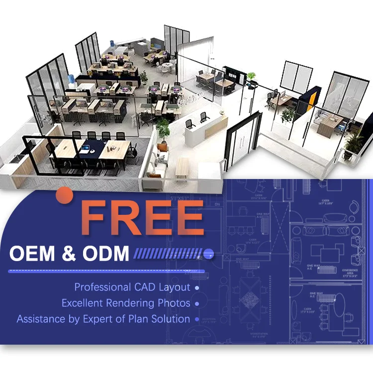 Small Modern Classic MDF Conference Table 6 People Curved Edge Rail ...