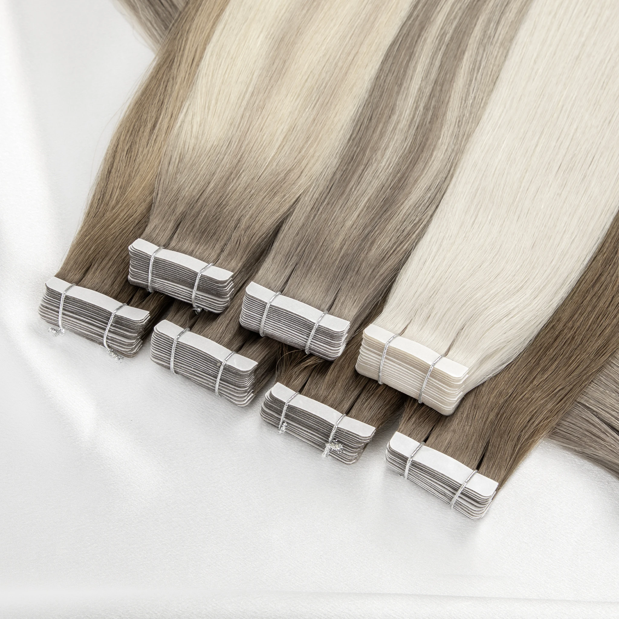 European Double Drawn Hair Extensions Ombre Tape Hair Tape in ...