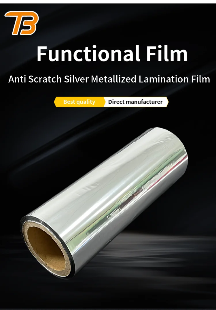 Low Price PET Lamination Film Silver Metallized Laminating Wet Film ...