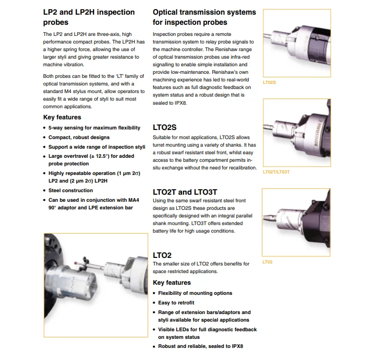 Renishaw LP2 Machine Tool CNC Lathe Probe Kit - New in Box