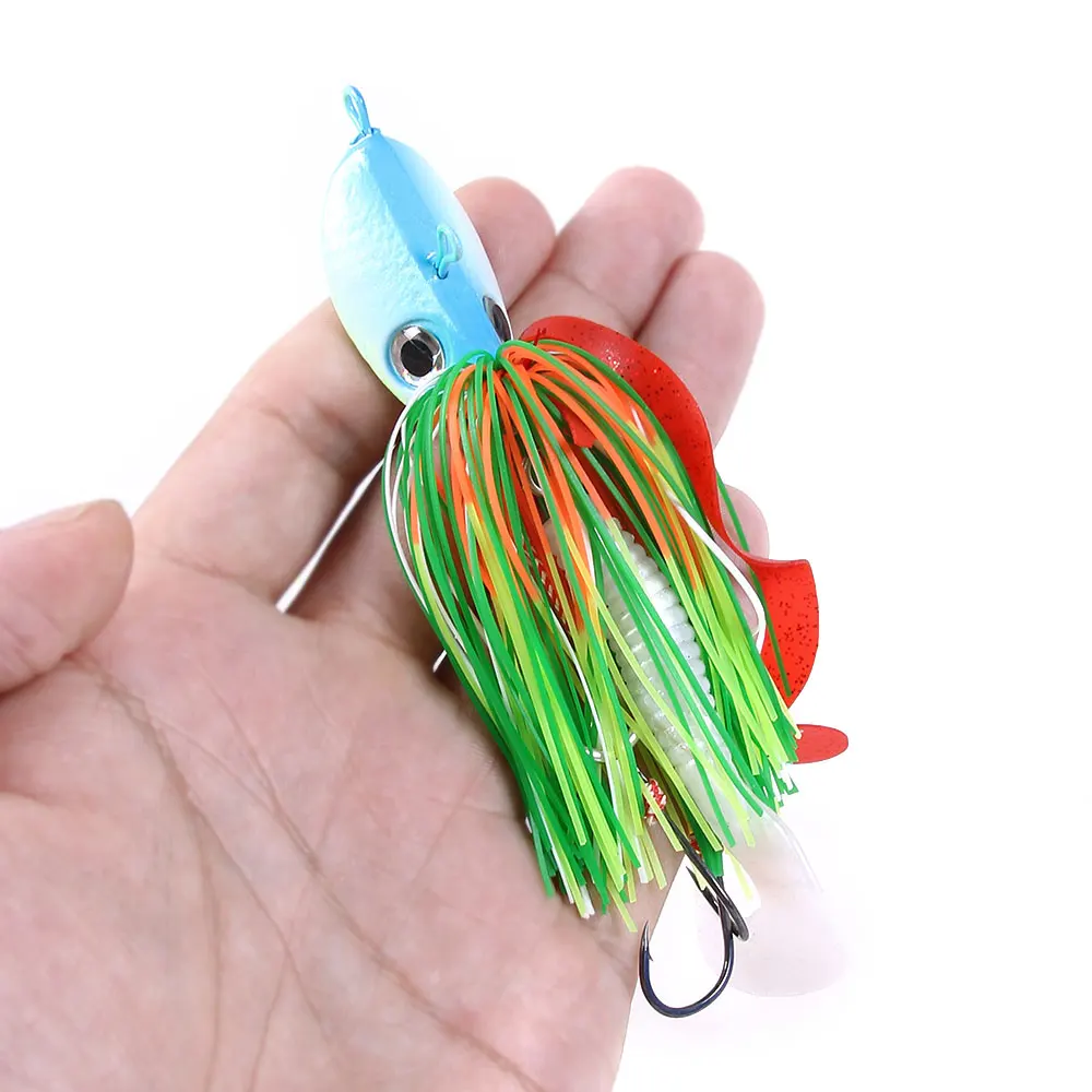 40g Squid Soft Silicone Bait Larva Lead Fishing Lure Game Lure Skirt ...
