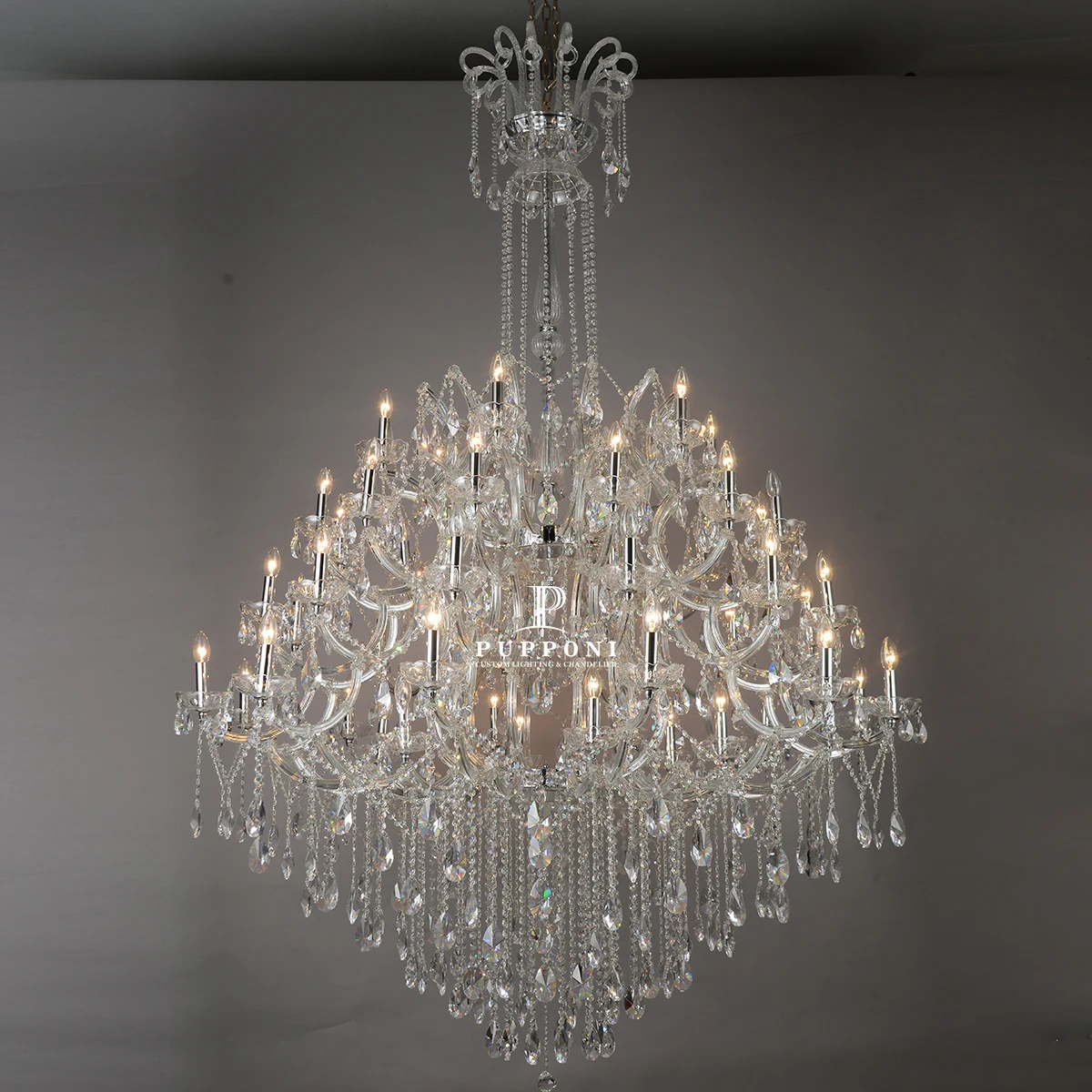 Maria Teresa Crystal Chandelier Gold Finish Chandelier Raindrop ...