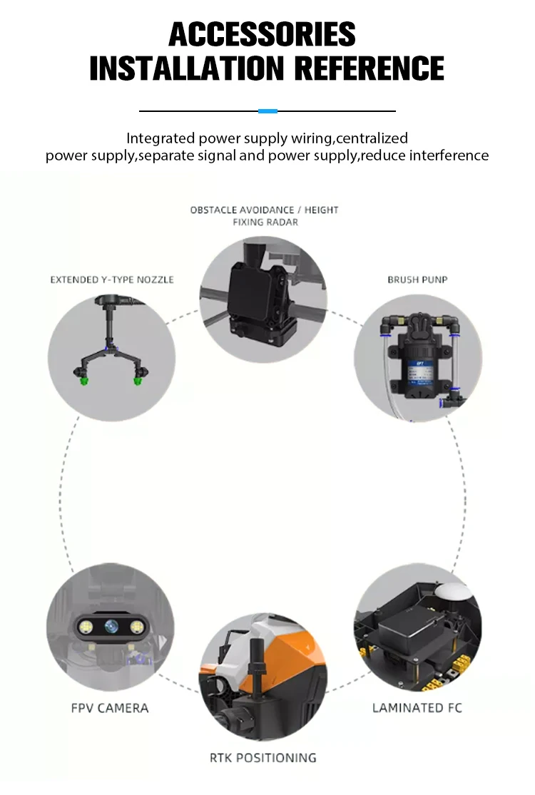 EFT G410 Power Suit 4 Axis 10L 10KG Agricultural Sprayer Drone/remote ...