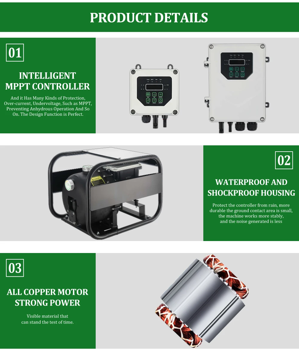 400W 36V High Flow DC Centrifugal Solar Powered Pumps for Agriculture ...