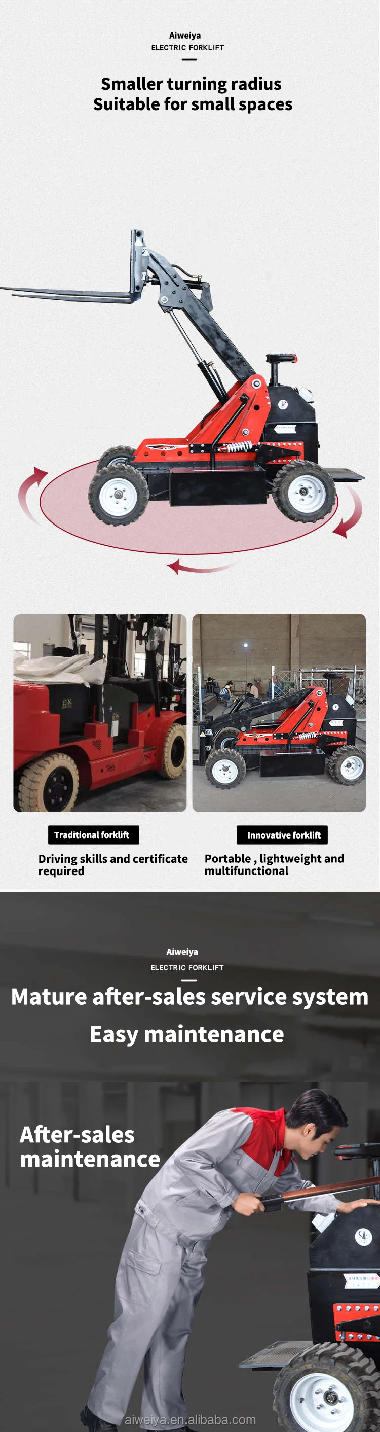 Multipurpose Self Propelled Lifting Equipment Mini Forklift Lifting ...