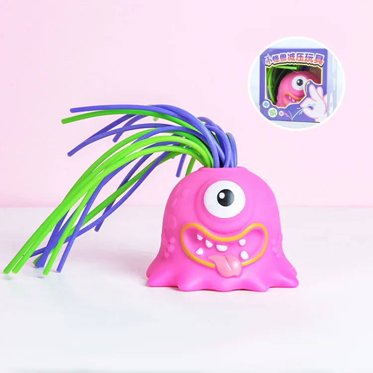 2024 Hot Selling Novelty Fidget Toy Pull Hair Scream Monster Squeeze ...
