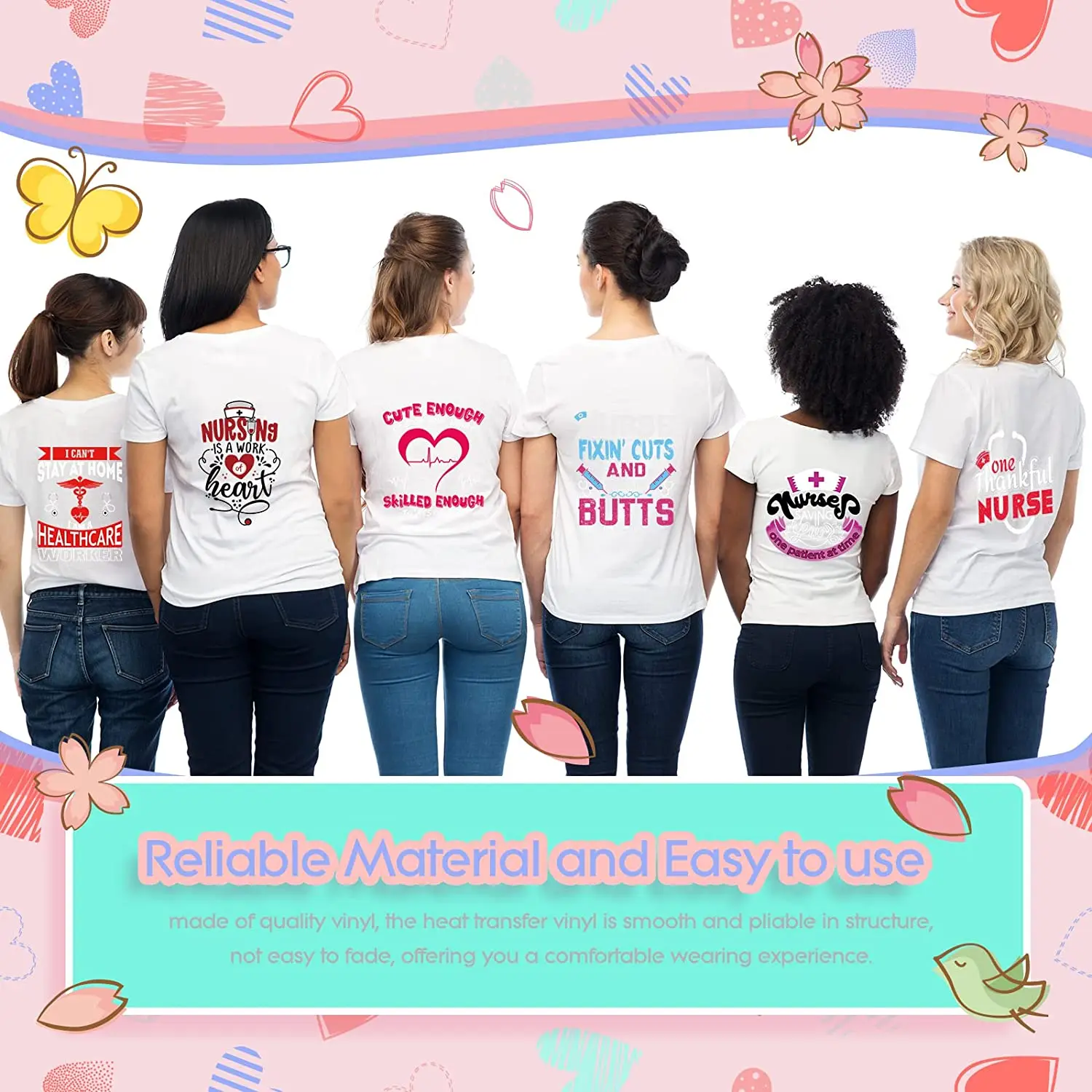 Custom Heat Transfers Logo Nurse Screen Print Transfers for Clothe Uv ...