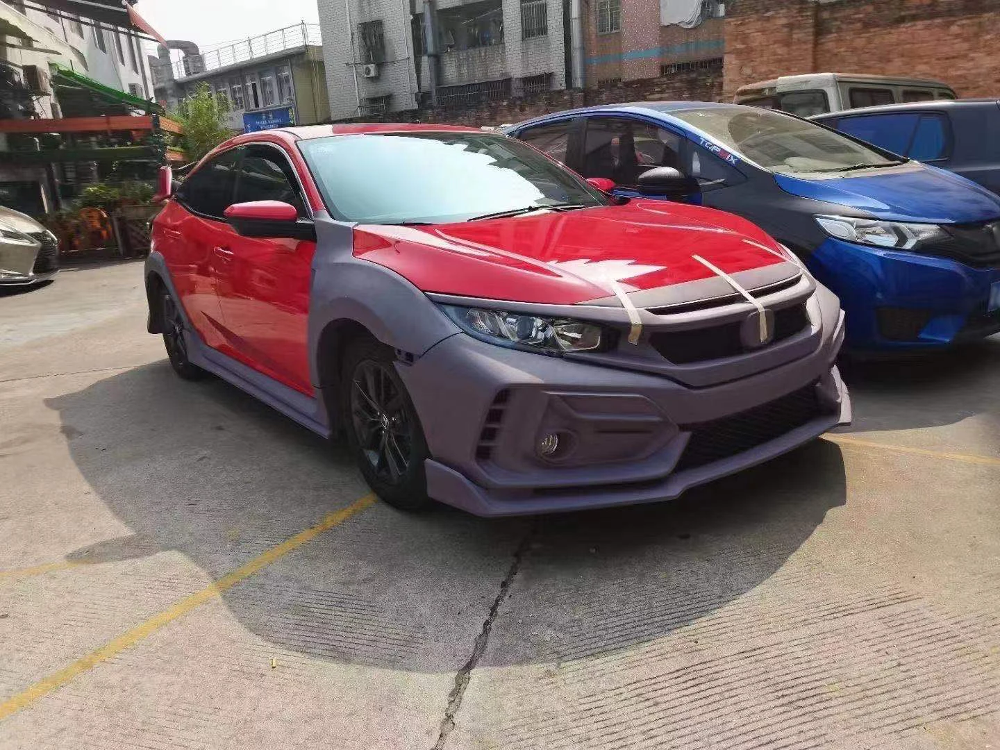 Car Modified Fk8 Typer Body Kits For Honda 10th Civic 2016-2021 Fc1 Fk7 ...